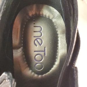 me too | Shoes | New Me Too Melody Black Leather Ankle Booties Sz 7 ...